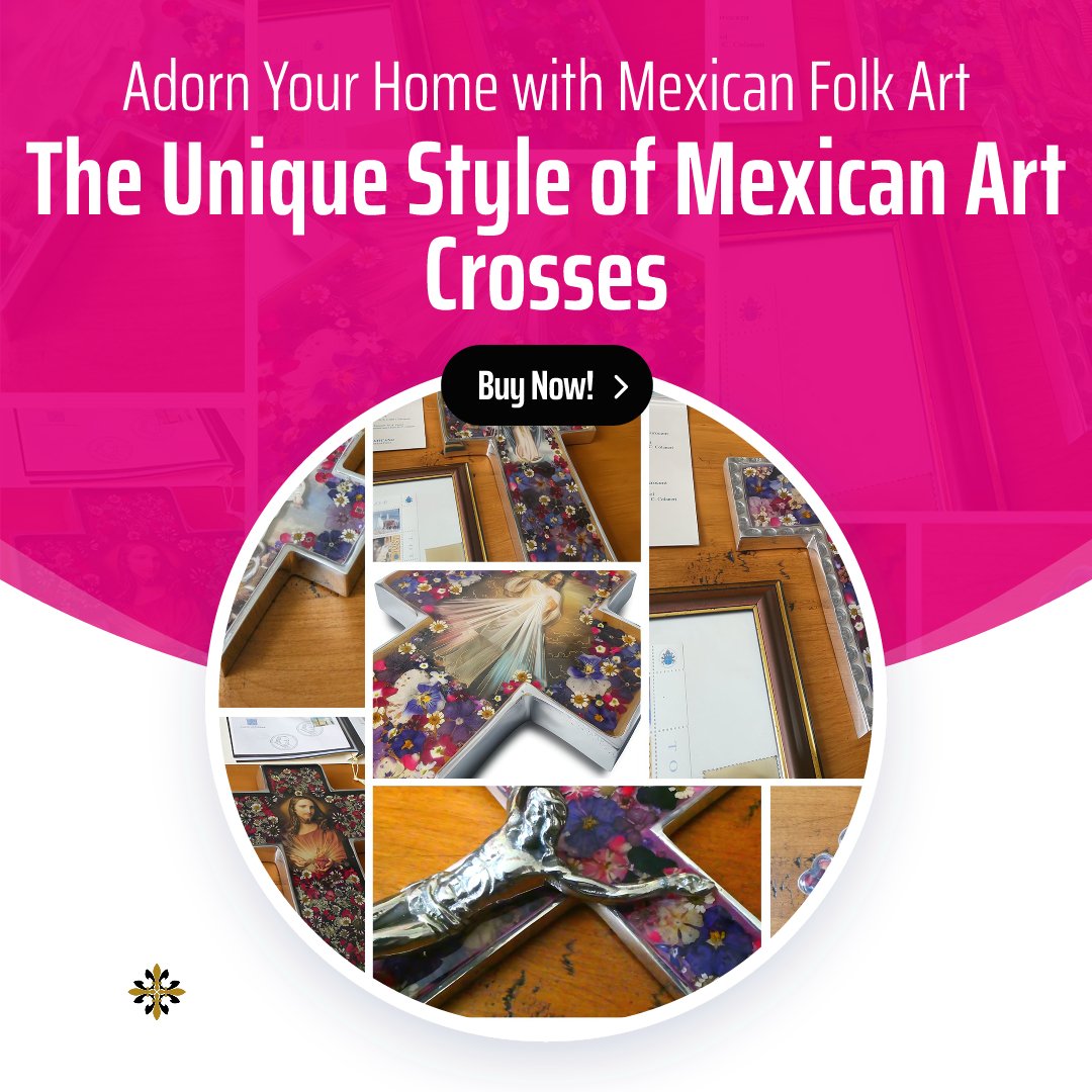 Mexican Folk Art Crosses | Guadalupe Gifts